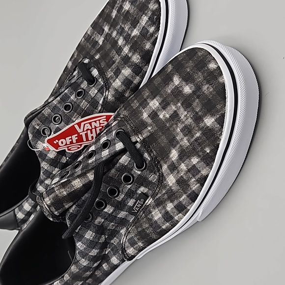 Vans | Shoes | Vans Era 59 Distressed Plaid Black Skate Shoes Men 1 ...